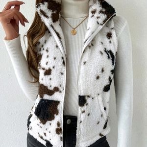 Jackets & Coats | New Cow Print Teddy Vest Coat | Poshmark